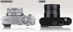 Size Comparison: Fujifilm GFX100RF vs GFX50R vs X100VI vs Leica Q3 vs Sony RX1rII vs Hasselblad ...